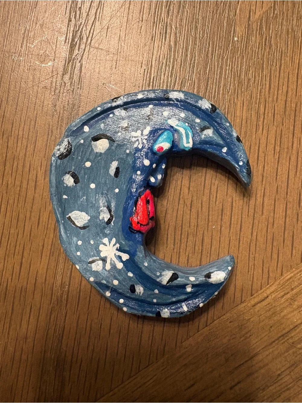 Art | Handpainted Celestial Moon Worry Stone | Poshmark